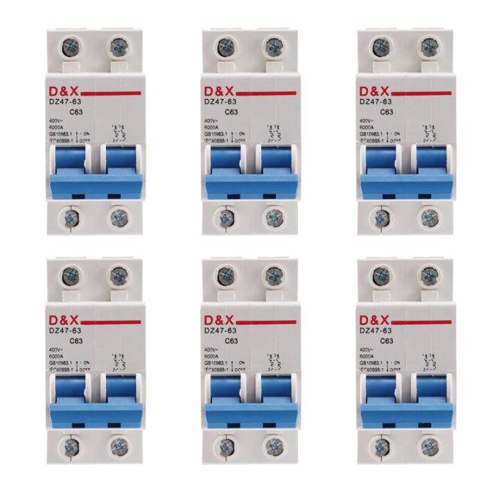 6X 2P 63A DC400V MCB Solar Energy Photovoltaic (Pv) Solar DC Circuit ...