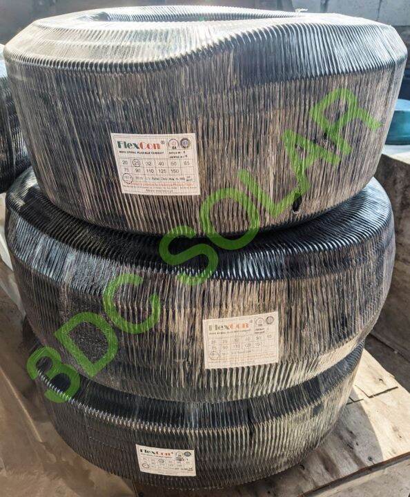 CONDUIT SPIRAL | 1 Roll (100meters) | FLEXCON HDPE | 1/2" (20mm), 3/4" (25mm), 1" (32mm) and 1.5 ...