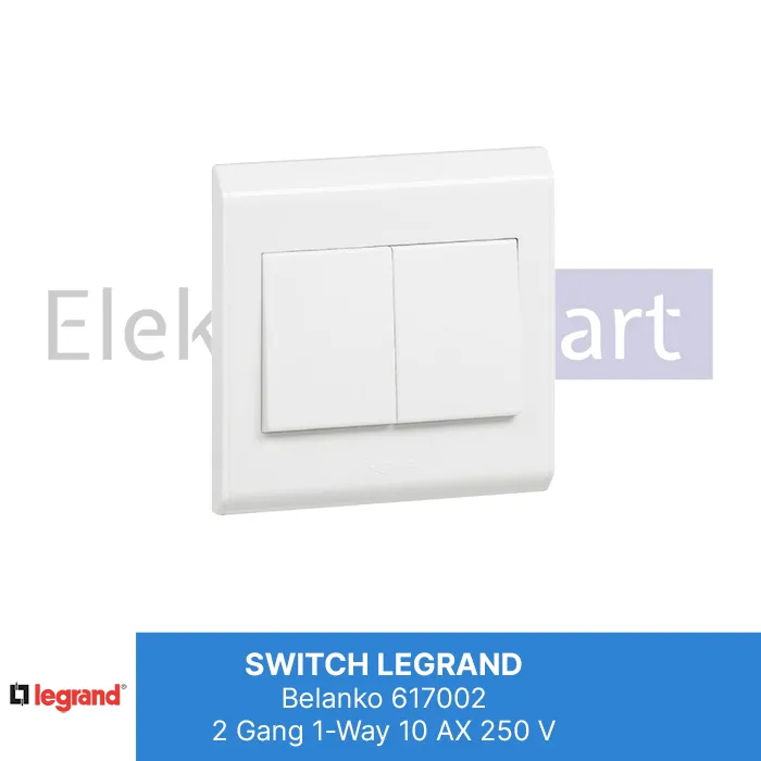 Saklar/Sakelar/Switch LEGRAND 2 Gang White Belanko 617002 + Frame ...