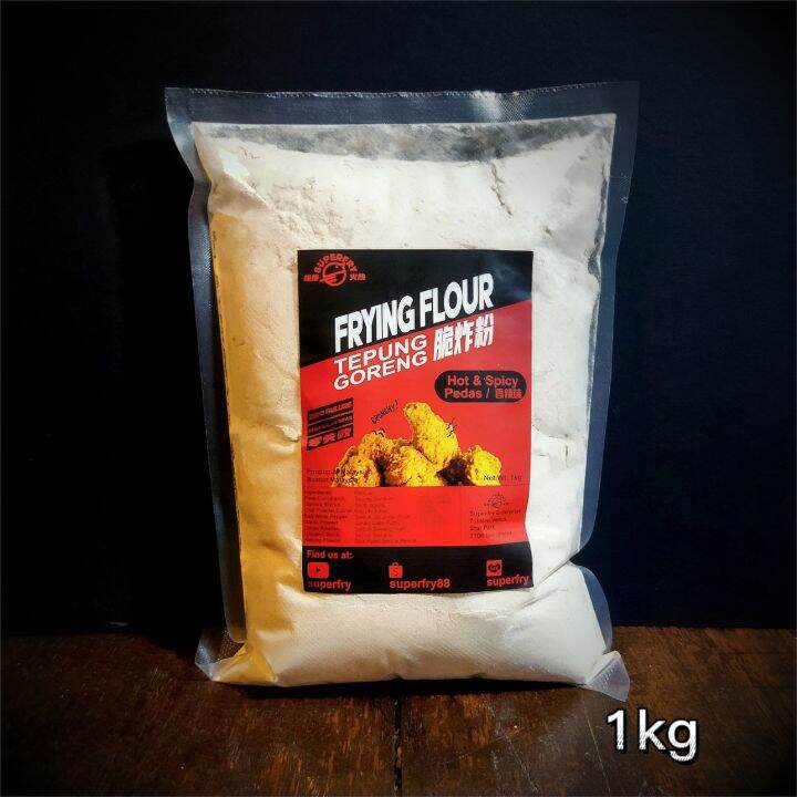 Fried chicken Frying Flour- Hot & Spicy 1kg | Tepung Goreng ayam - Pedas 1kg | 炸鸡脆炸粉 - 香辣味 1000克 ...