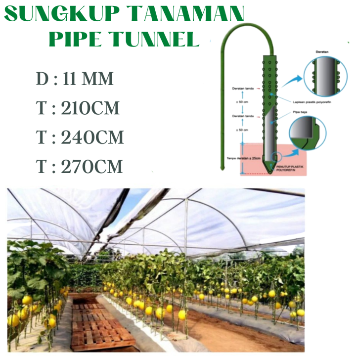 SUNGKUP TANAMAN MODERN PIPE TUNNEL KUALITAS JEPANG 210CM 240CM 270CM ...