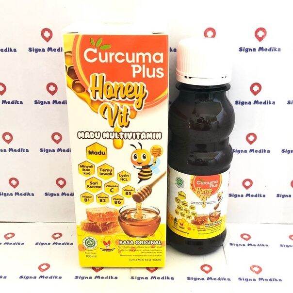Curcuma Plus Honey Vit Rasa Original 100 ml - Madu Multivitamin ...