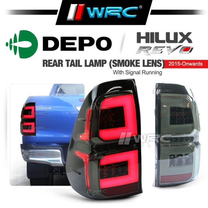 DEPO Toyota Hilux Revo (2015-On) Led Tail Lamps With Signal Running Light (Smoke) Lens | Lazada
