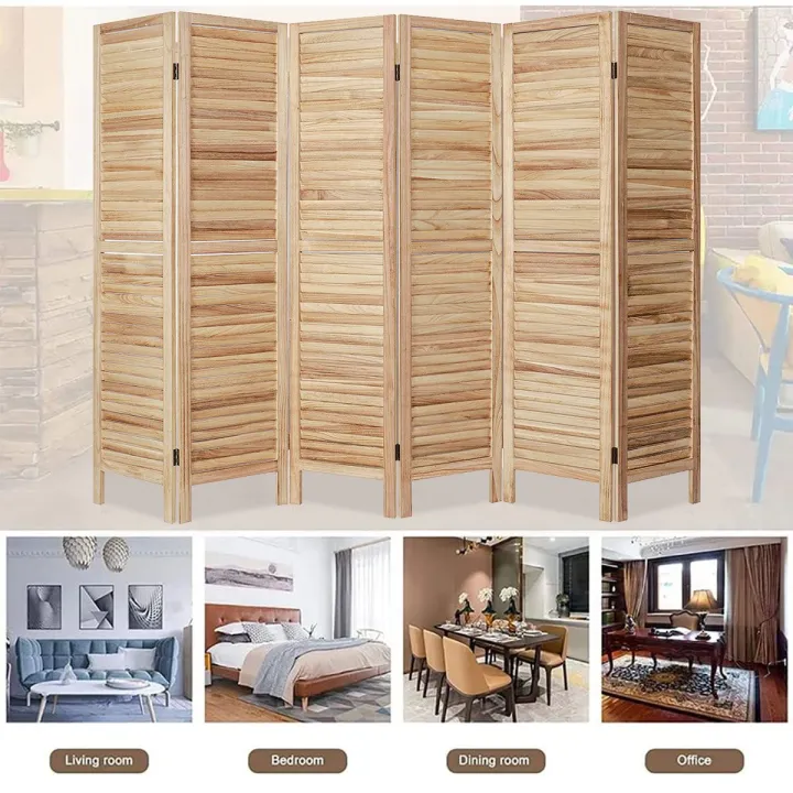 67'' High 6/4 Panels Folding Screen Panels Room Divider Room Separation ...