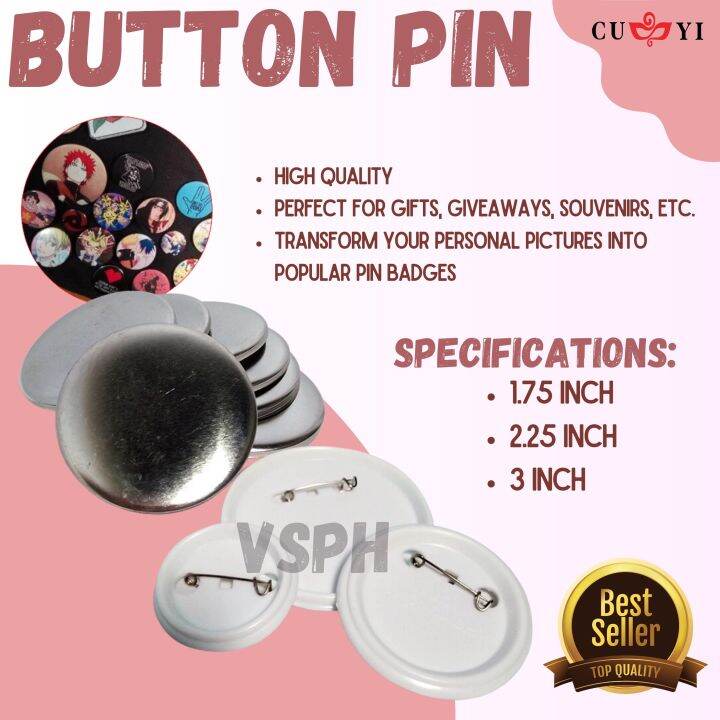 CUYI BUTTON PIN by VSPH | Lazada PH