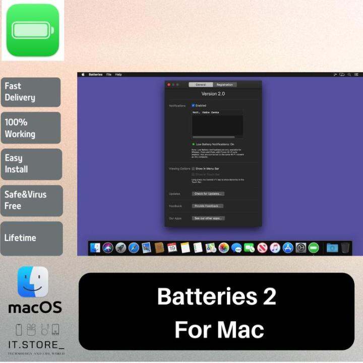 【MAC】Batteries 2 Lifetime for Intel and M1 Chip Apple Silicone MacOs ...