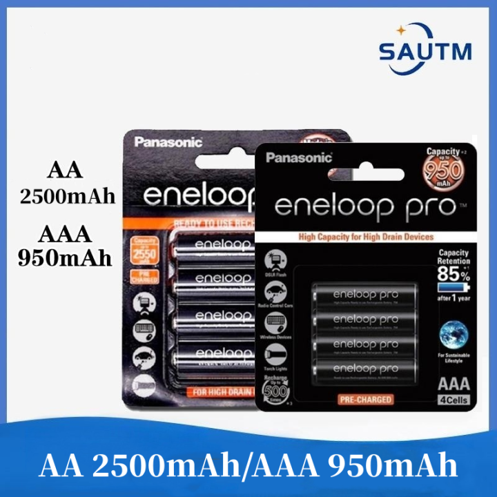 Eneloop Pro AA 2550mAh, AAA 950mAh 1.2V NI-MH Rechargeable Batteries ...