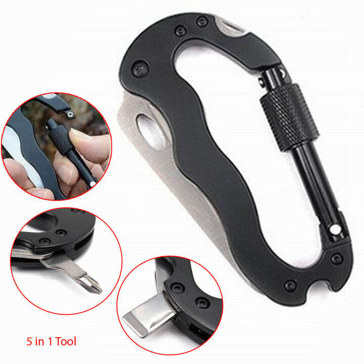 Multipurpose Knife Hiking Stainless Steel Foldable Keychain Hand Tool 5 ...