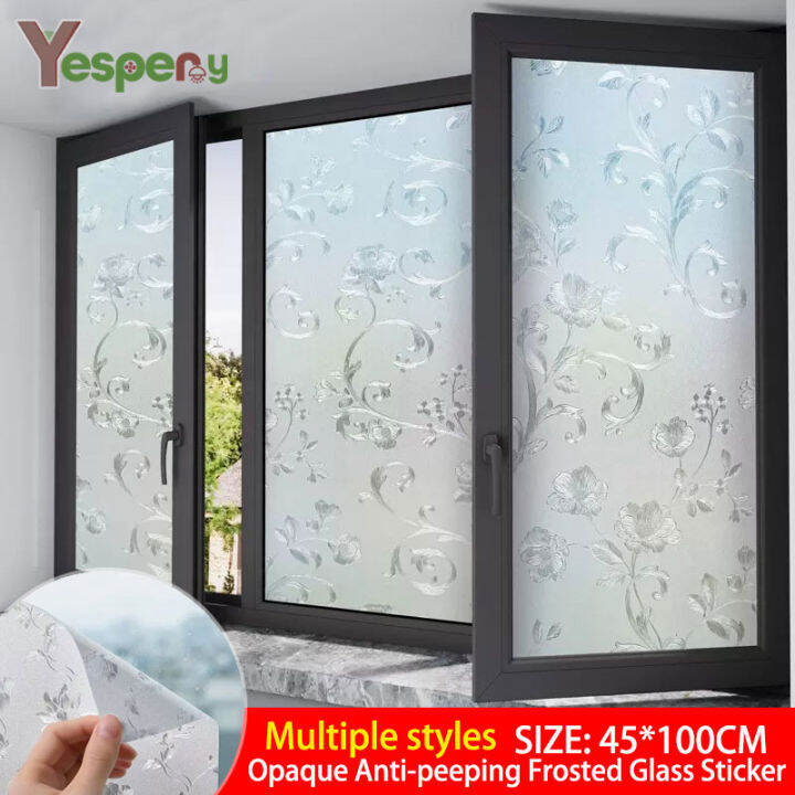 YESPERY 45*100CM Glass Sticker PVC Window Frosted Sticker Self-adhesive ...