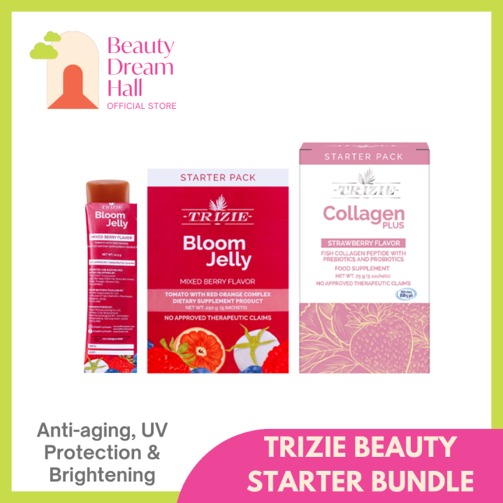 TRIZIE Beauty Starter Bundle (Bloom Jelly in 5 sachets and PRO Collagen ...