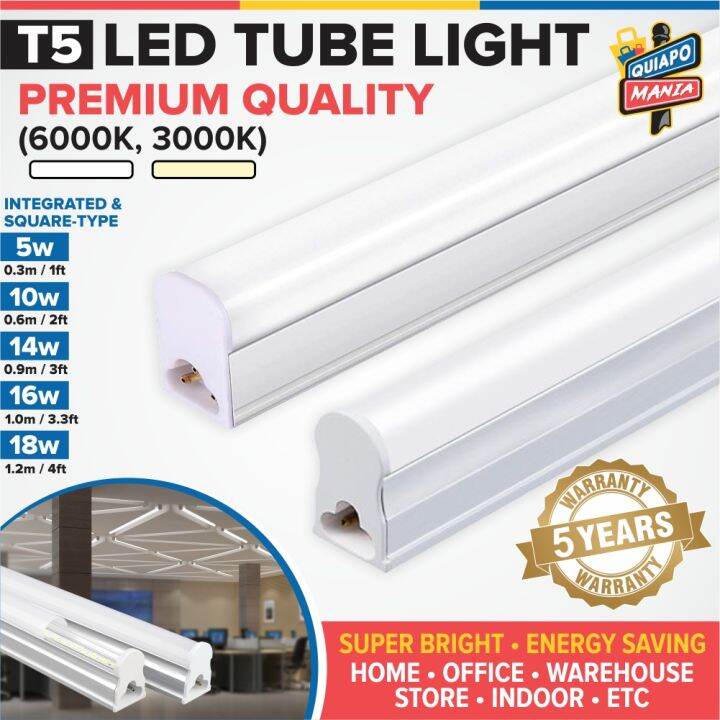 T5 LED Tube Light 5W 10W 14W 16W 18W Premium Quality Integrated & Square-Type / Super-Bright ...