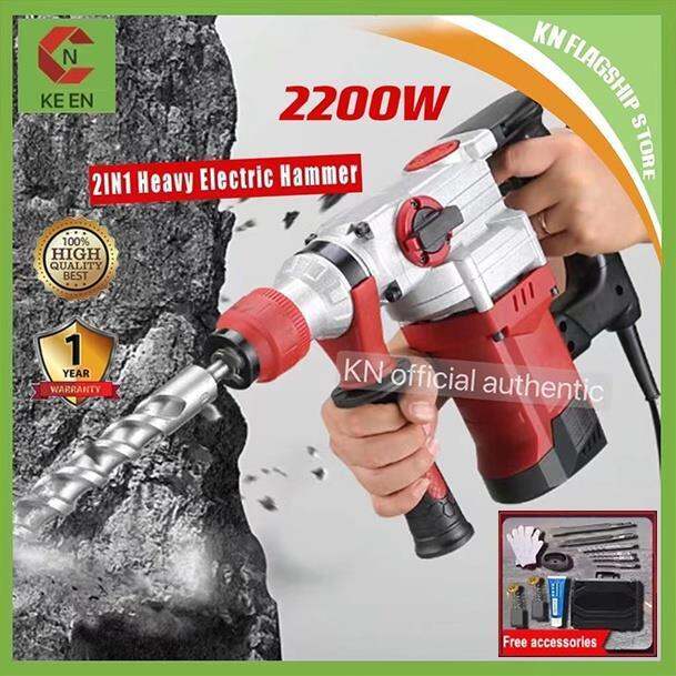 Cod Ke Cod 2200w Heavy Duty Electric Hammer Drill With Chisel And Bit