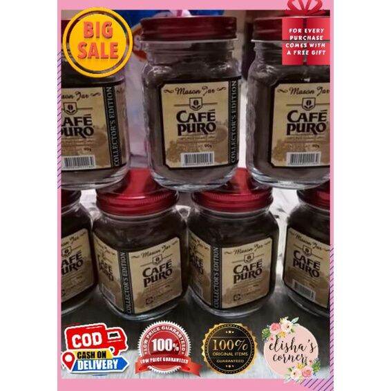 CAFE PURO IN MASON JAR (with FREEBIES) | Lazada PH