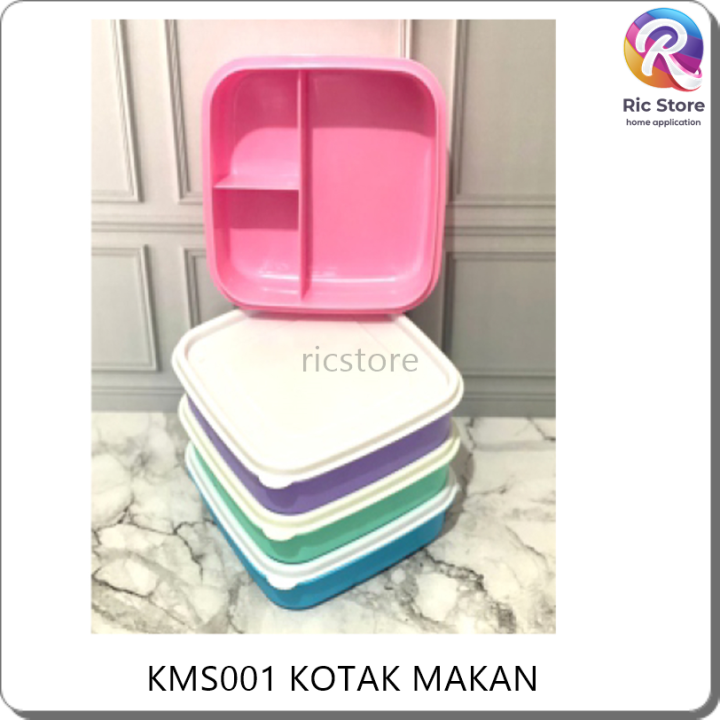Ricstore kotak makan sekat sakura lunch box warna ukuran 600ml KMS001 ...