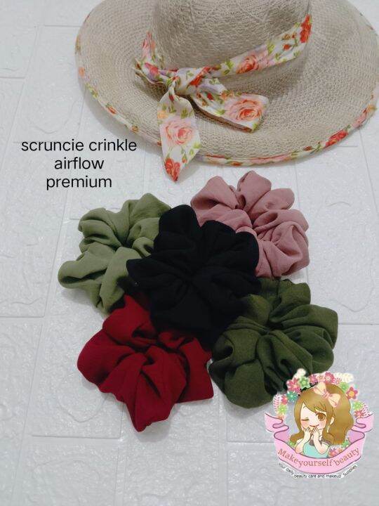 Scrunchie Ikat Rambut Skrunci Iket Rambut skrunchie Kain Premium ...