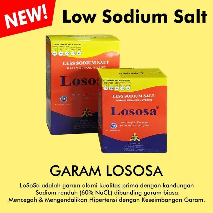 Lososa Garam Sehat Rendah Natrium Sodium Garam Diet Less Sodium Salt ...