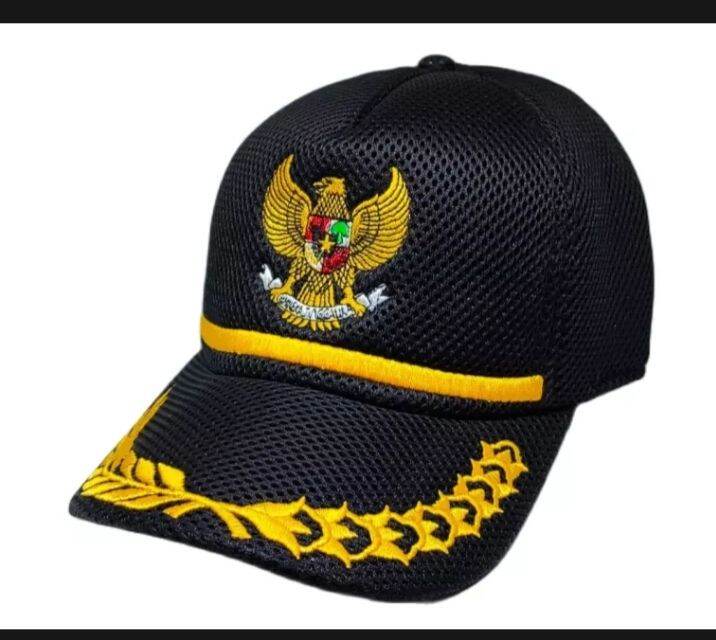 PROMO TOPI PNS PEGAWAI PEJABAT JARING PADI KAPAS GARUDA DOUBLE MESS ...
