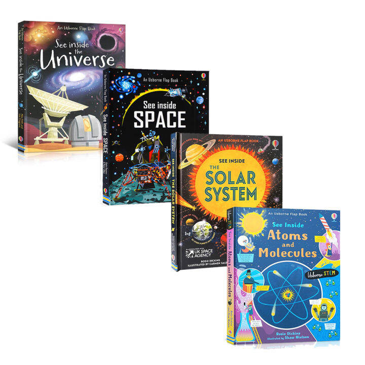 1/3/4 Books Usborne Flap Book See Inside The Universe / space / Solar ...