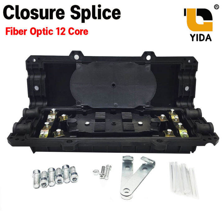 Closure Splice Fiber Optic 12 Core / 24 Core Outdoor กล่องกันน้ำสีดำ ...