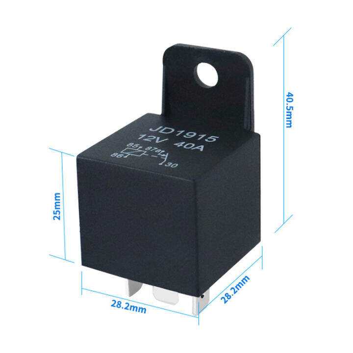 💥KHEI💥 12V DC 4 Pin Car Automotive Fused Relay 40A Normally Open Relais ...