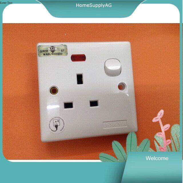 13Amp Switch Socket with Neon | Lazada