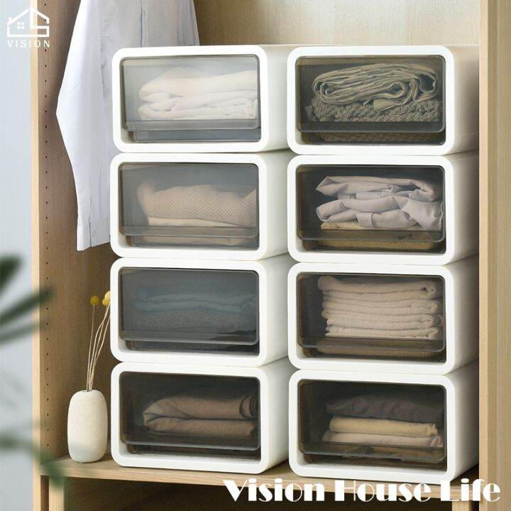 Vision Stackable Wardrobe Storage Cabinet Multi-layer Drawer Storage ...