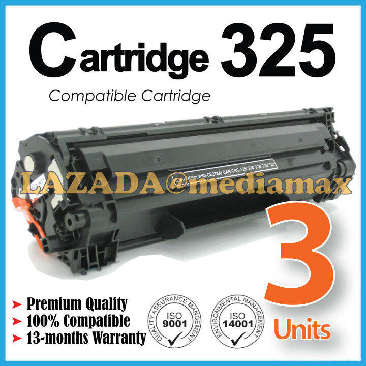3 Units Laser Toner Compatible to Canon 325 Cart 325 Cartridge 325 ...