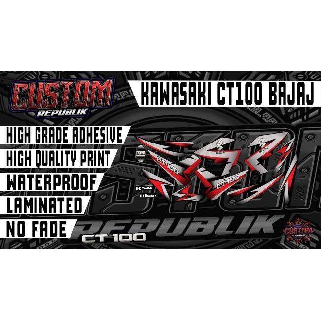Kawasaki CT100 BAJAJ Stock Decals Set | Lazada PH