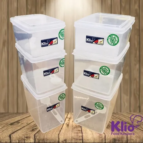 Klio Fliptop Food Keeper Rectangular Stackable Condiment Spice Jar ...
