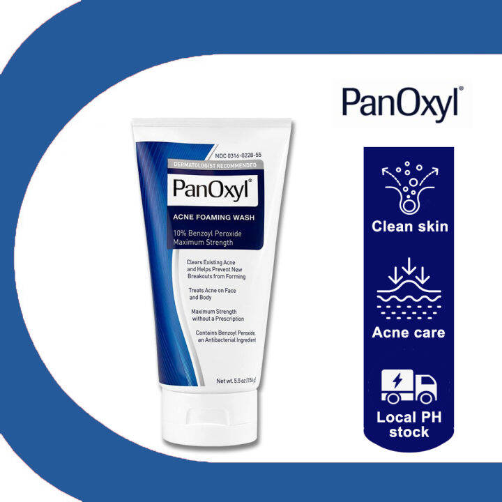 Panoxyl Acne Foaming Wash 10 Benzoyl Peroxide Maximum Strength 156g