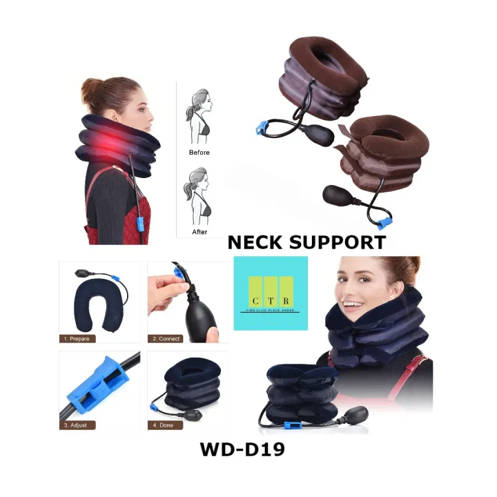Neck stretch fixed support three layers inflatable Headache Head Back ...
