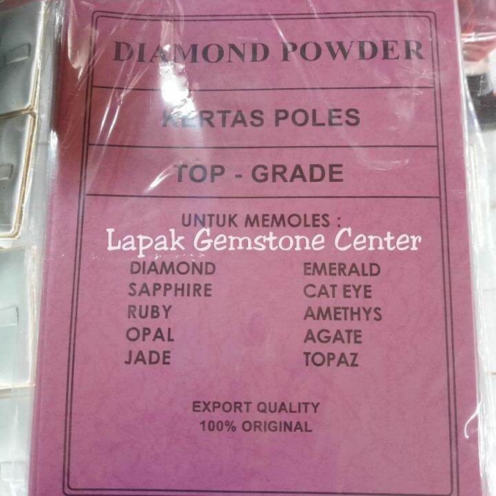 Kertas Poles Batu Cincin Akik Diamond Powder Serbuk Intan | Lazada ...