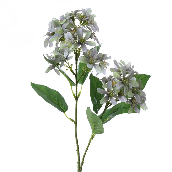 Mandari 1สาขาดอกไม้ประดิษฐ์ไม่ซีดจางไม่เหี่ยวแห้ง3D จำลองปลอม Gardenia ...