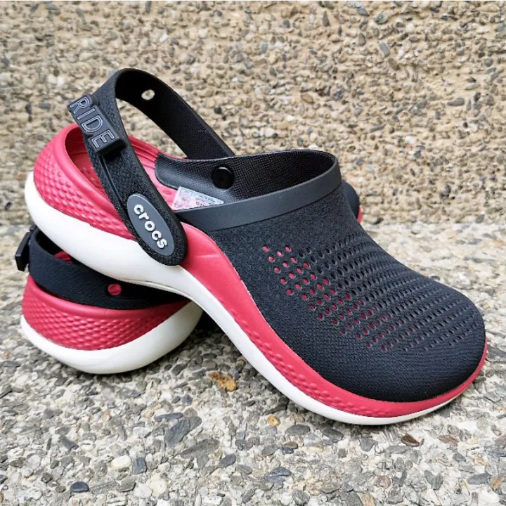 CROCS NEW LITERIDE 360 BLACK RED CLOG For Women Unisex. | Lazada PH