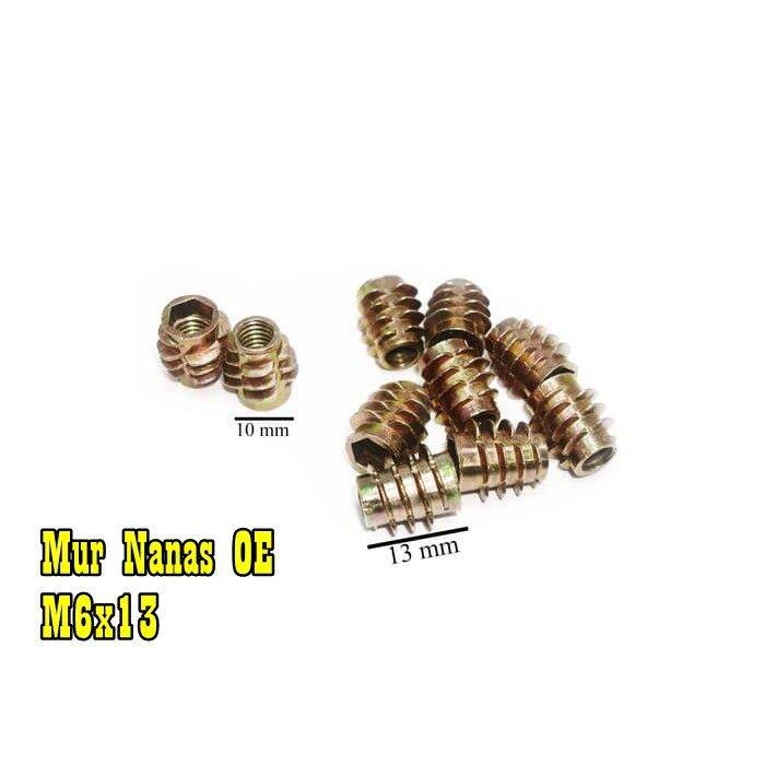 mur nanas M6x13 tipe OD / OE Mur furniture untuk baut knockdown Mur ...
