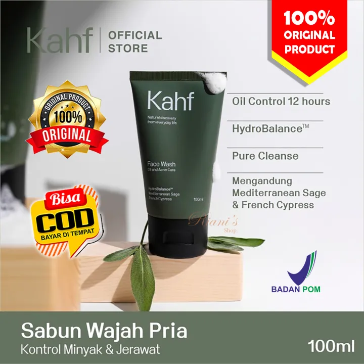 Kahf Oil and Acne Care Face Wash 100 ml Original Sabun Pembersih Wajah ...