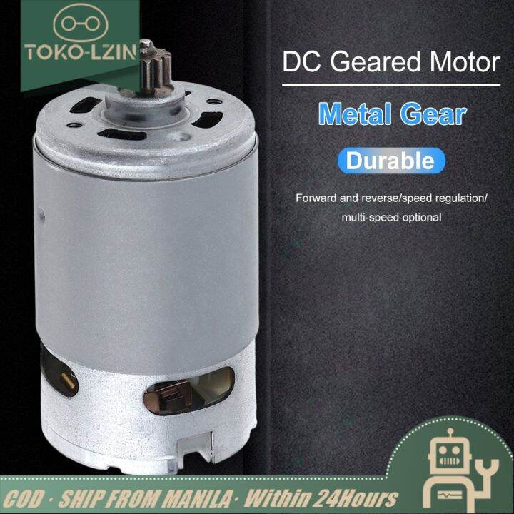 12V/21V RS550 DC Motor With Two-speed 12 Teeth DC Motor For Electric ...