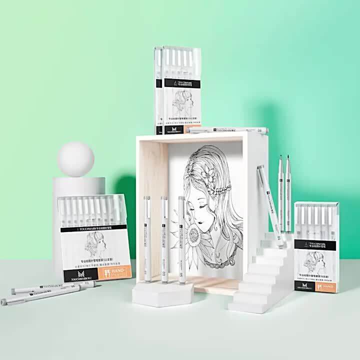 Needle Pen Suit Touchmark Black Hook Line Pen Drawing Pen Line Pen Art ...