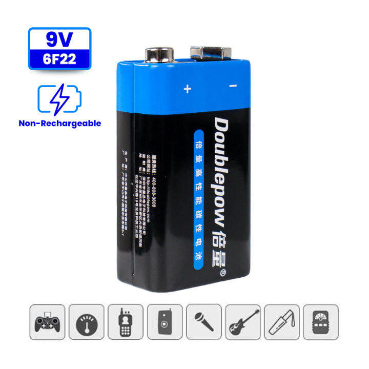 Batu Baterai 9V 6F22 Non-Rechargeable 1 PCS / Batu baterai besar cas ...
