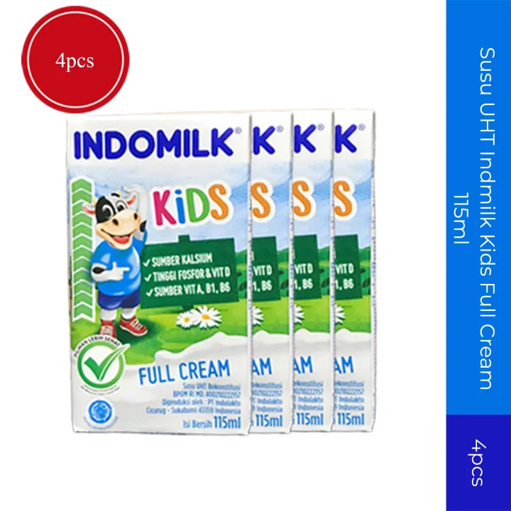 Indomilk Susu Cair Uht Kids Full Cream 115Ml 4 pcs | Lazada Indonesia