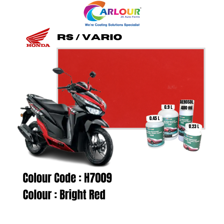 Motor Honda RS / VARIO [H7009] Bright Red Solid 2K Original Basecoat ...