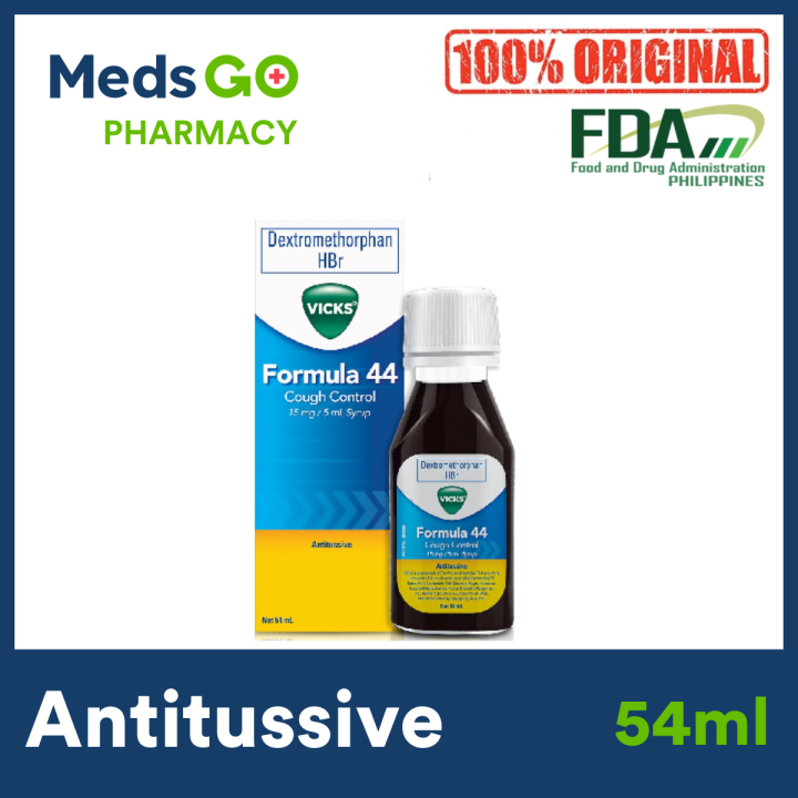 VICKS FORMULA 44 Syrup 54ml for Cough | Lazada PH