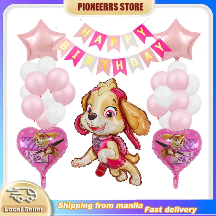 Low Price! Paw Patrol Skye Theme Party Birthday Balloons Set Party ...