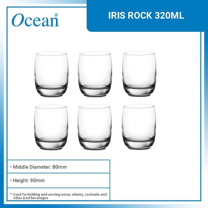 Ocean Glassware Iris Rock Tumbler 320ml / 11 1/4oz Set Of 6 | Lazada PH