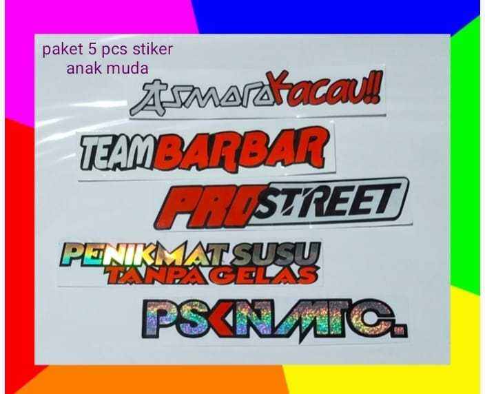 STICKER PACK SPONSOR RACING STIKER PACK ANAK MUDA | Lazada Indonesia