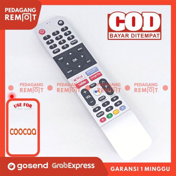 TV Remote Control with Indicator Light for Coocaa LCD LED Android Smart ...