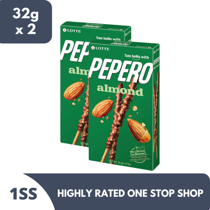 Lotte Pepero Almond 32g x 2 | Lazada PH