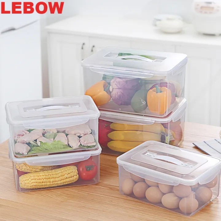 Japanese kitchen portable plastic crisper set refrigerator sealed box ...