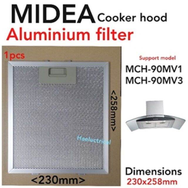 midea cooker hood aluminium filter MCH-90MV1 MCH-90MV3 | Lazada