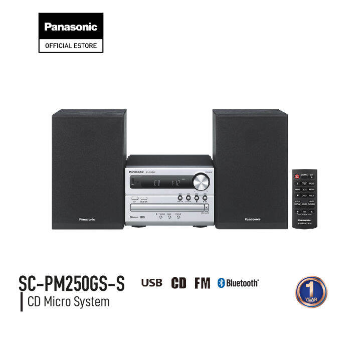 Panasonic Micro System SC-PM250GS-S ระบบเสียง 2 ch 20 วัตต์ CD FM USB ...